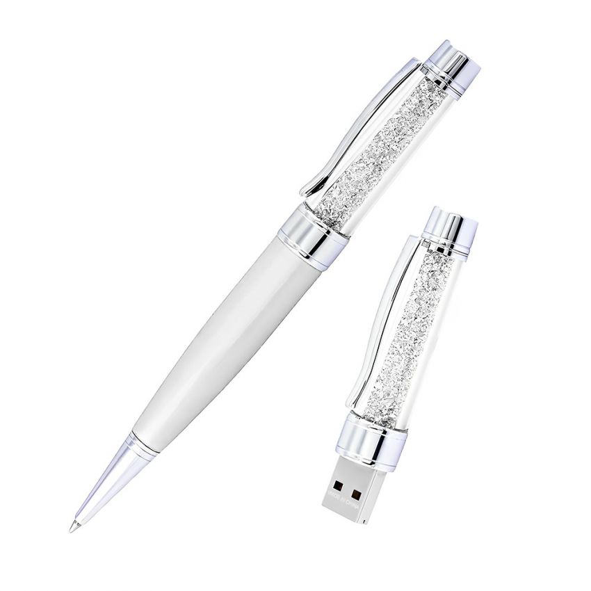 Crystalline Pen With USB Flash Drive