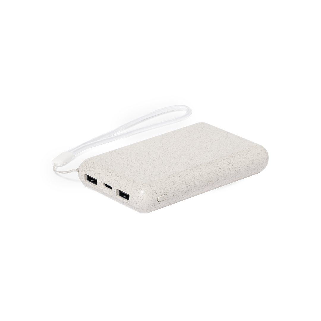 Solar Wheat Straw Power Bank 5000 mAh China Factory Producers